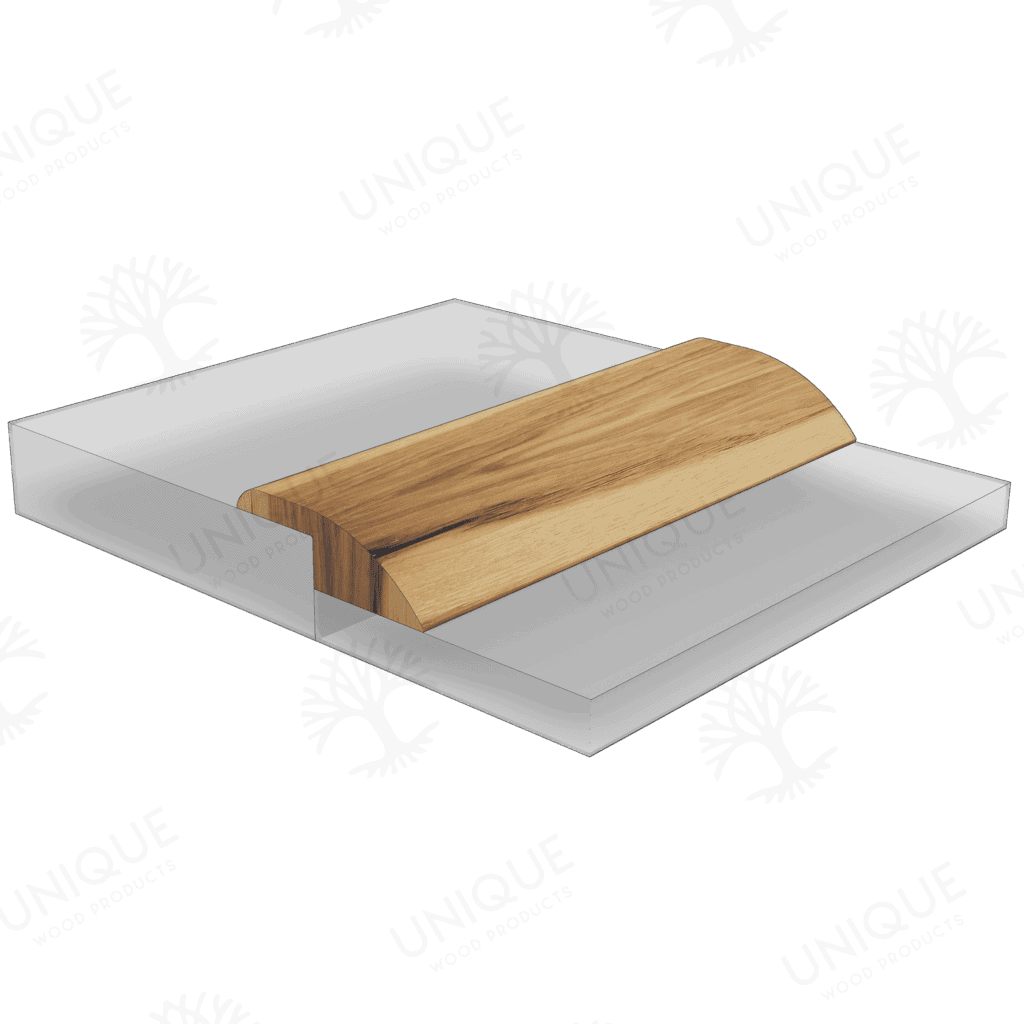 UW9893 Stain Grade Mini Overlap Reducer 1-1/4" x 3/8" x 5/16" drop ...