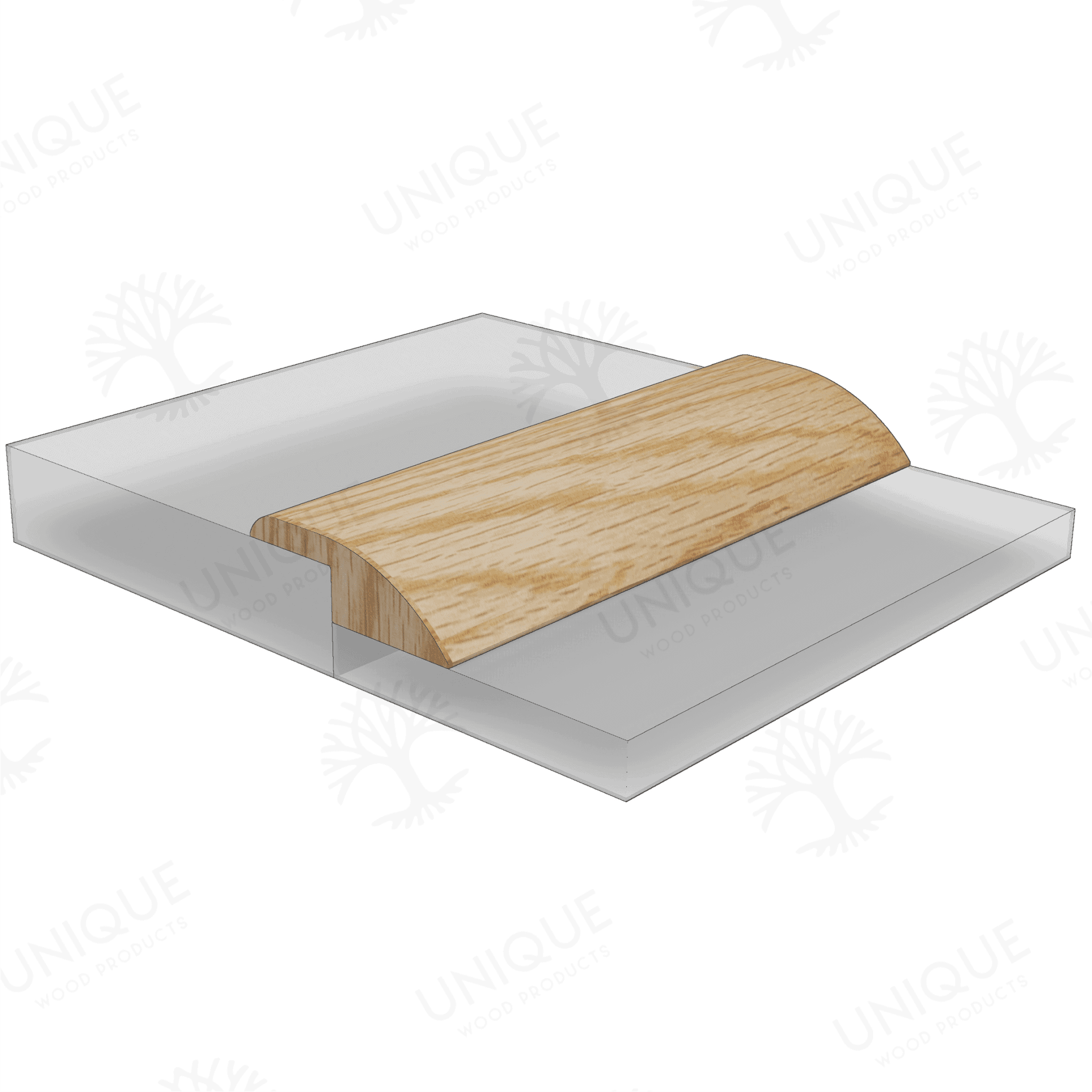 UW9893 Stain Grade Mini Overlap Reducer 1-1/4" x 3/8" x 5/16" drop ...