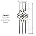 3 Leg Panel Baluster - Unique Wood Products