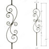 Large Scroll Baluster - Unique Wood Products