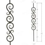 Double Scroll Baluster - Unique Wood Products