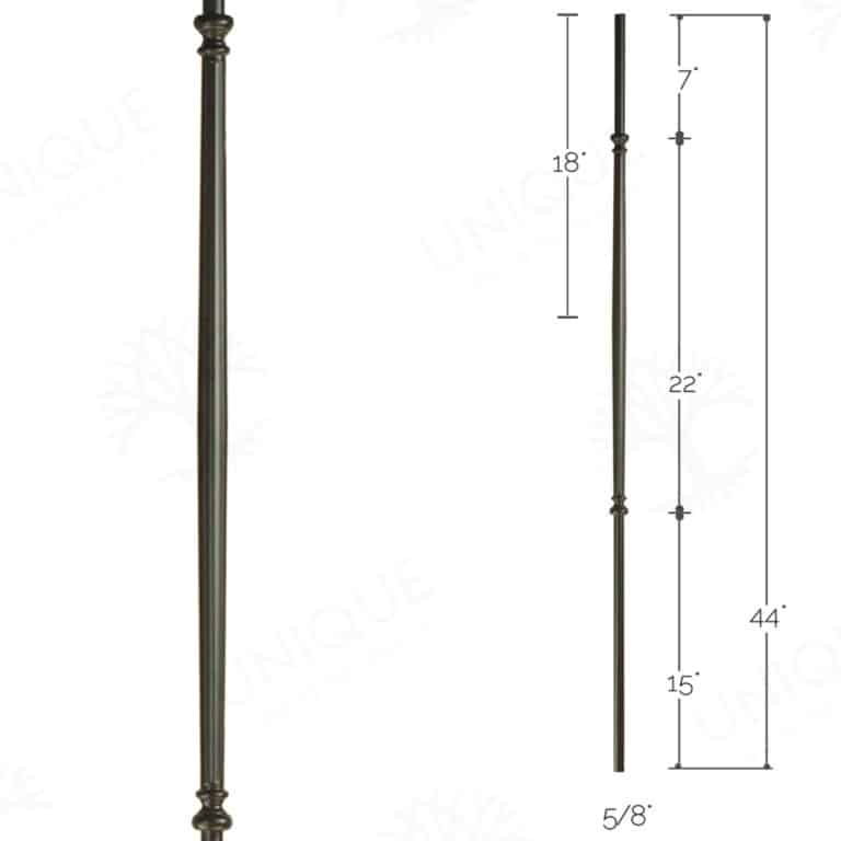 Venetian Fluted Bar Baluster - Unique Wood Products