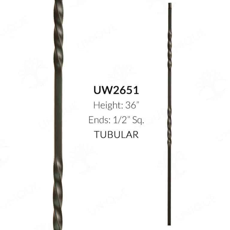 Knee Wall-14" Double Twist Baluster - Unique Wood Products