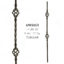 Knee Wall-14" Double Basket Baluster - Unique Wood Products