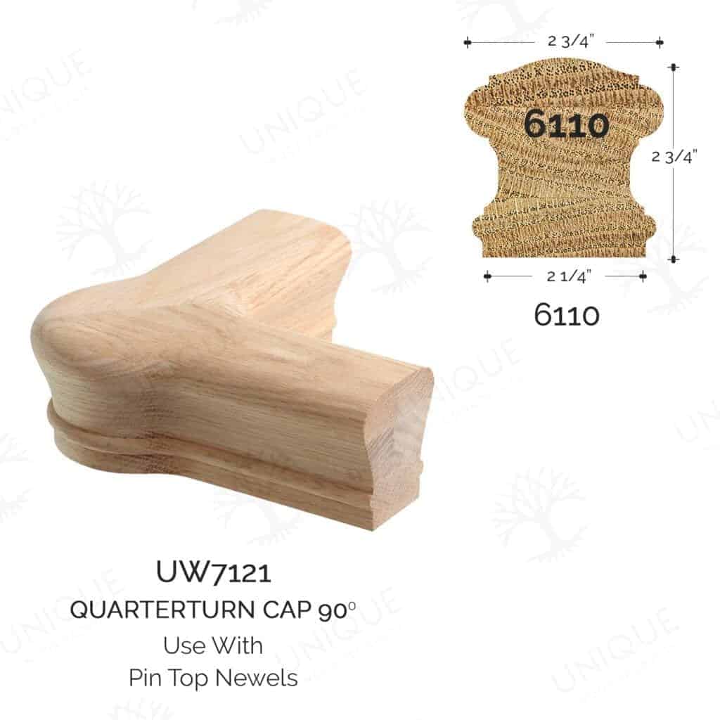 7121 Quarterturn Cap 90° - Unique Wood Products