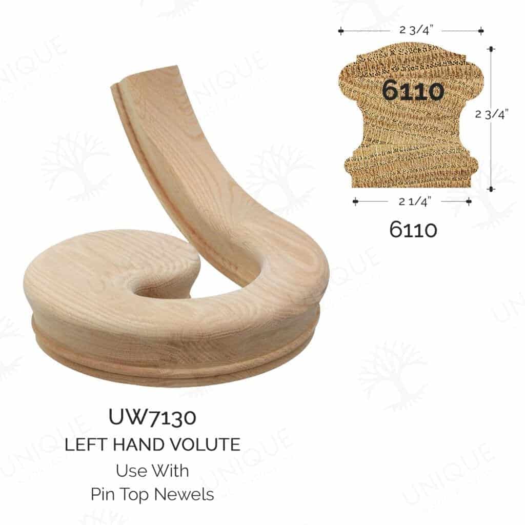 7130 Left Hand Volute - Unique Wood Products