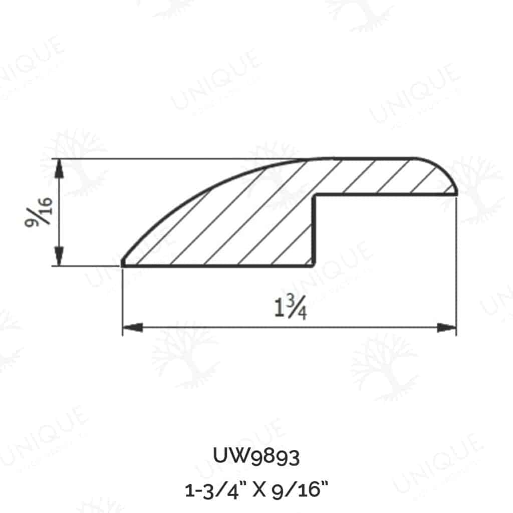 UW9893 Stain Grade Mini Overlap Reducer - Unique Wood Products