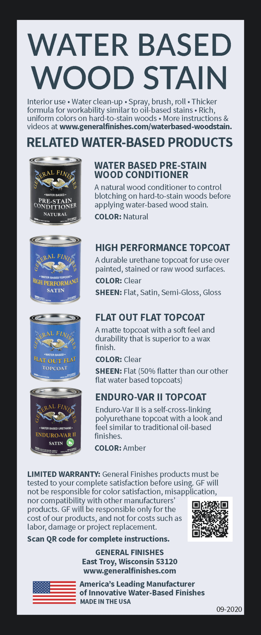 GENERAL FINISHES GRAPHITE WOOD STAIN - Unique Wood Products